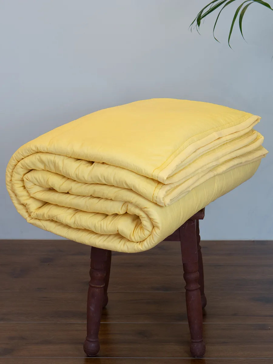 Yellow Organic Muslin Comforter